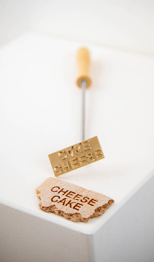 Frank Haasnoot Hot Stamp Cheese Wooden Handle Stainless Steel Brass