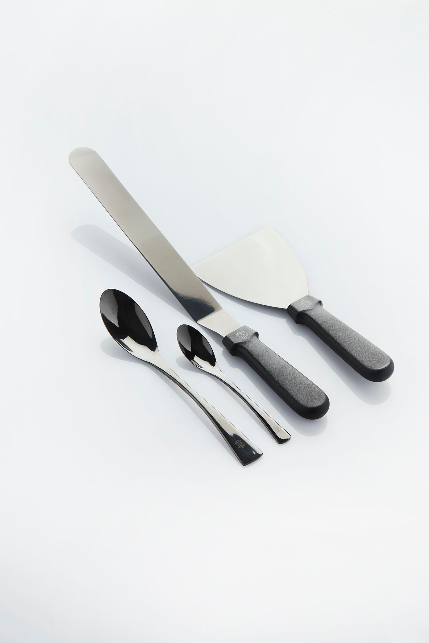 Frank Haasnoot Rocher Spoon and Offset Knife Set Stainless Steel 3-Piece